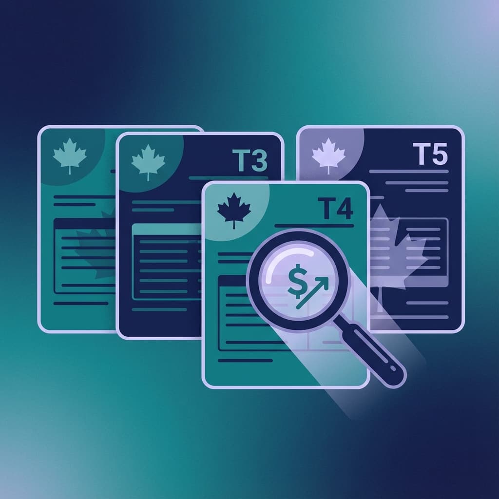 T3 vs T4 vs T4A vs T5 Slips: Canadian Tax Slip Guide (2026) | LedgerLogic